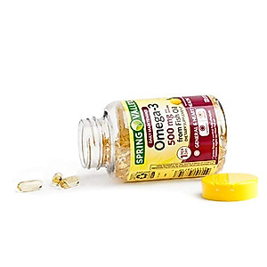 Spring Valley Omega-3 500 mg from Fish Oil, Heart Health, Lemon,120 Softgels