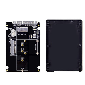 Cablecc Combo M.2 NGFF B-Key & mSATA SSD to SATA 3.0 Adapter Converter Case Enclosure