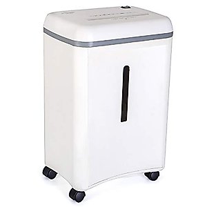 WOLVERINE 8-Sheet Super Micro Cut High Security Level P-5 Ultra Quiet Paper/Credit Card Home Office Shredder with 4.5 gallons Pullout Waste Bin SD9101 (White)