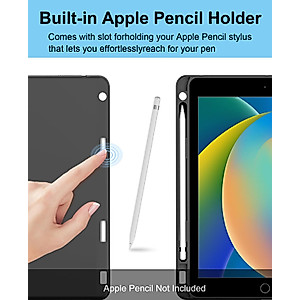 BORIYUAN iPad 10.2 inch Case with Keyboard, Detachable Bluetooth Keyboard with 7 Color Backlit, Slim Folio Smart Cover with Pencil Holder for iPad 9th/8th/7th Gen/iPad Pro 10.5"/iPad Air 3rd Gen Black