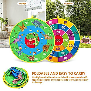 IJO Double Sided Dart Board 29 inch with 12 Sticky Balls-Boys Girls Toys-Indoor/Outdoor Target Game-Party Games for 3 4 5 6 7 8 9 10 11 12 Years Old Boys Girls Childrens