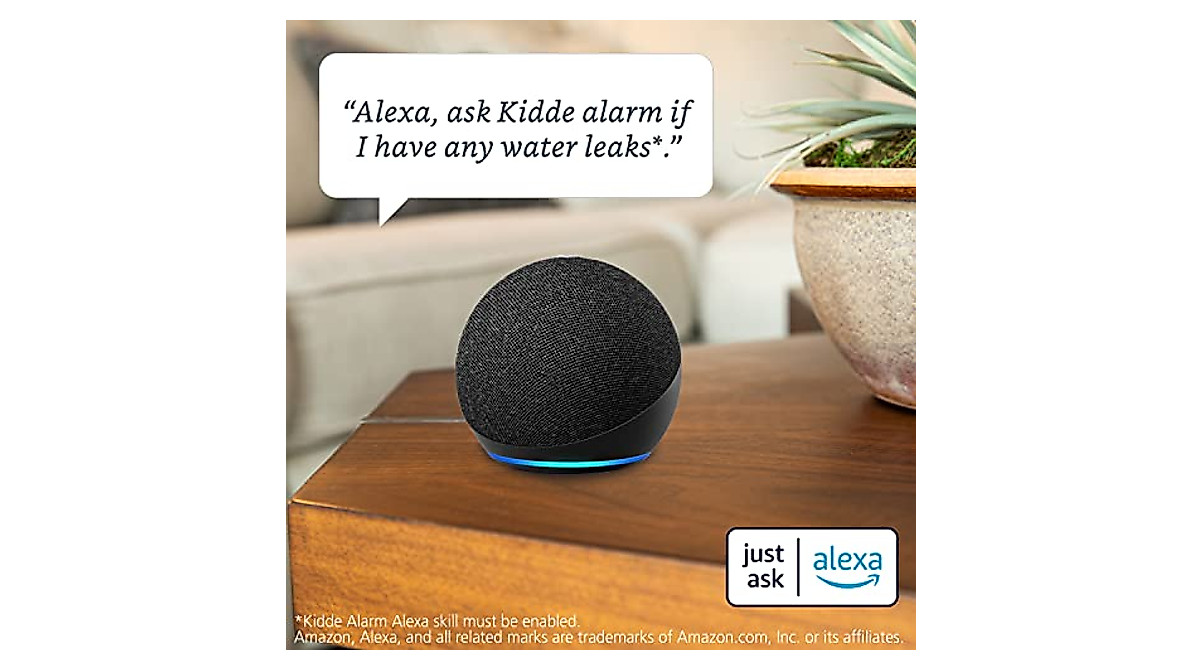 Kidde WiFi Water Leak Detector & Freeze Alarm, Alexa Device, Smart Leak ...