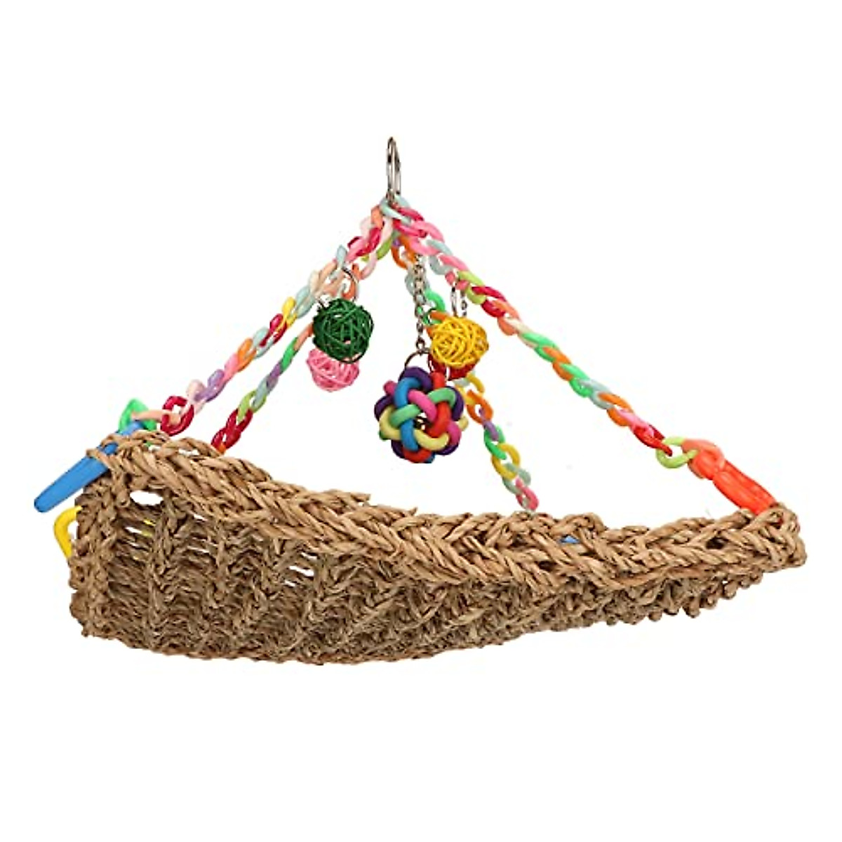 Bird Climbing Net Bird Climbing Net Colourful Bird Chewing Toy Swing Hammock Chewing Hanging Mat for Decoration Playing Colourful Swing Hammock