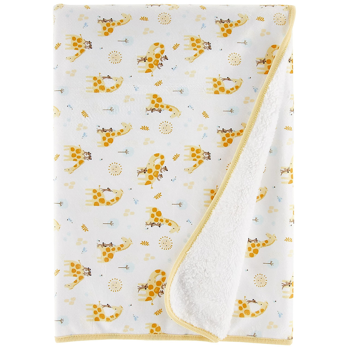 The Children's Place Baby Cozy Blanket, Yellow Giraffe, NO_Size