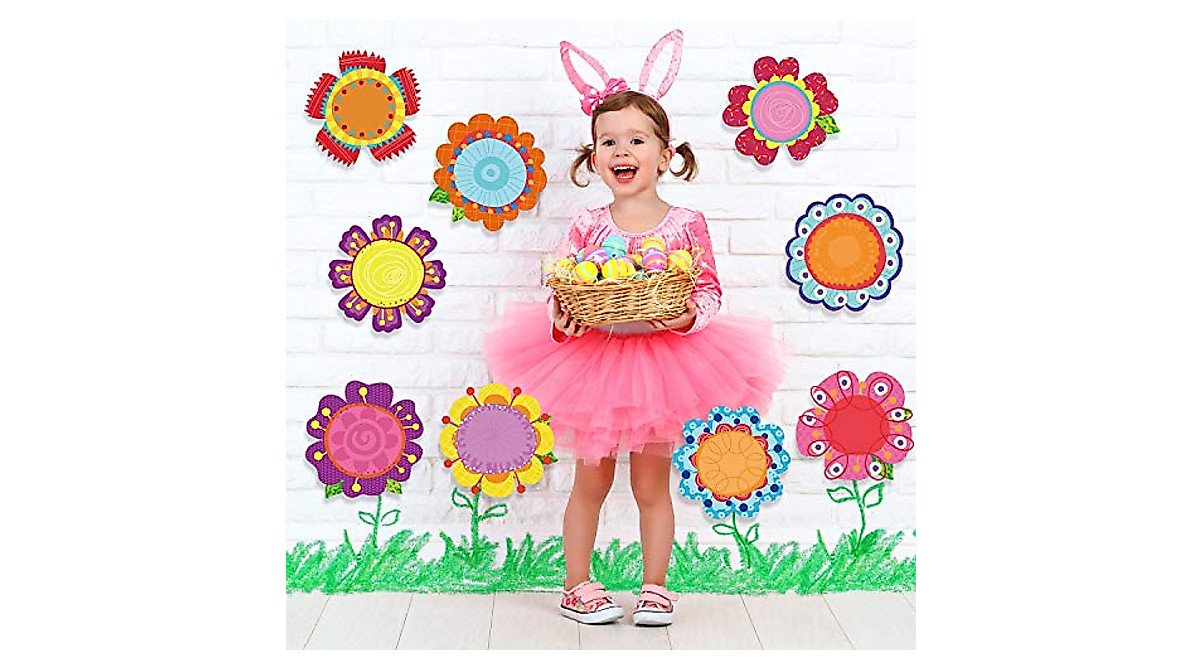 Springtime Flower Cut-Outs for Classroom & Party Decor