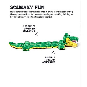 Outward Hound Squeaker Matz Plush Gator Dog Toy, XL