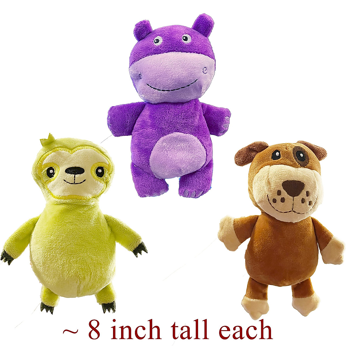Jalousie Multipack Dog Squeaky Toys Strong Almost Indestructible, with Added Liner for Longer Play Dog Chew Toys (Medium Size - 6 Pack Assorted Animals)
