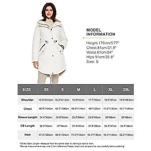 Orolay Women's Thicken Fleece Lined Parka Winter Coat Hooded Jacket with Pockets Beige M