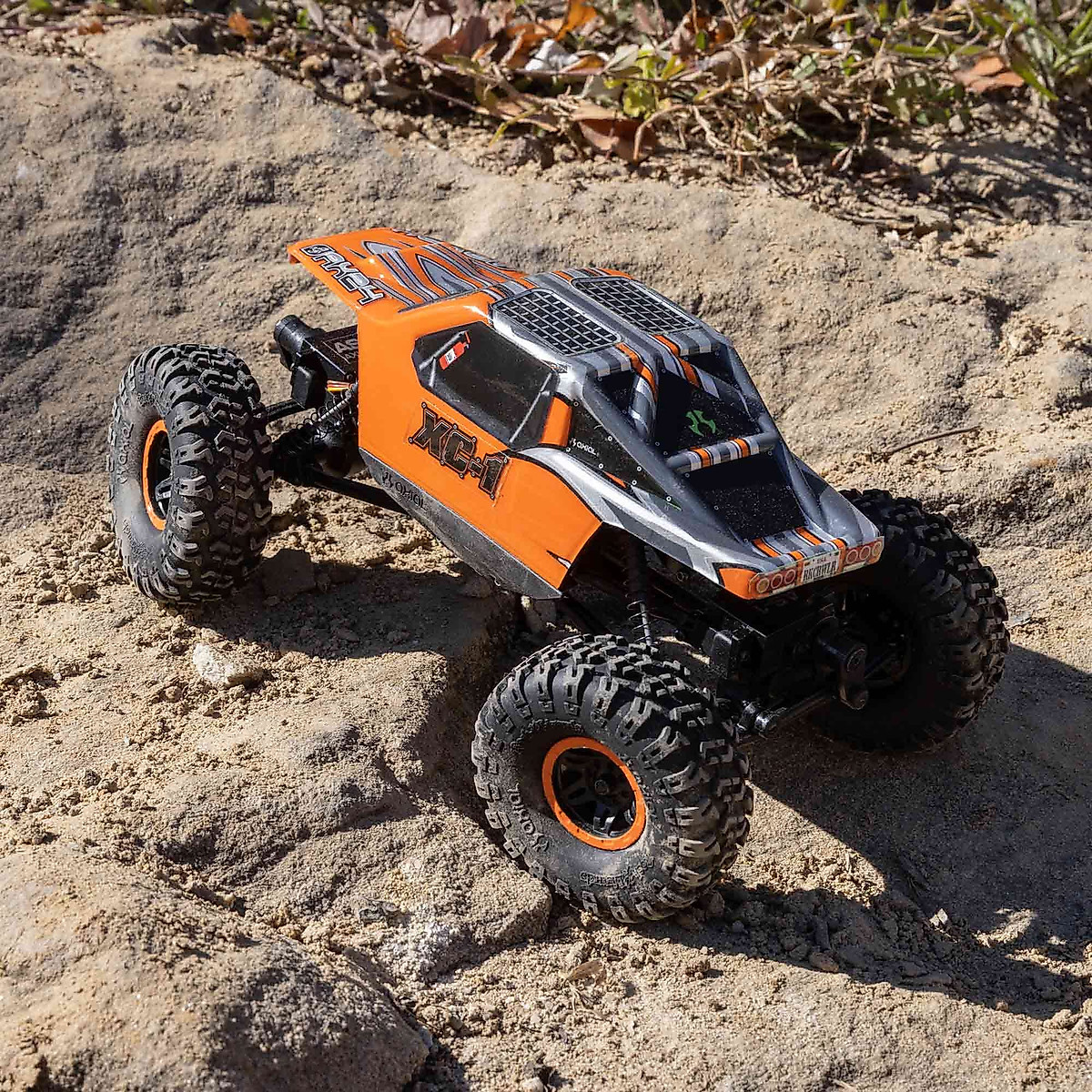 Axial RC Truck 1/24 AX24 XC-1 4WS Crawler Brushed RTR (Includes Everything Needed No Other purchases Required), Orange, AXI00003T2