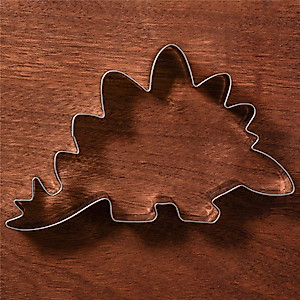 LILIAO Dinosaur Stegosaurus Cookie Cutter for Kids Birthday Party - 5 x 3.2 inches - Dino Biscuit and Fondant Cutters - Stainless Steel