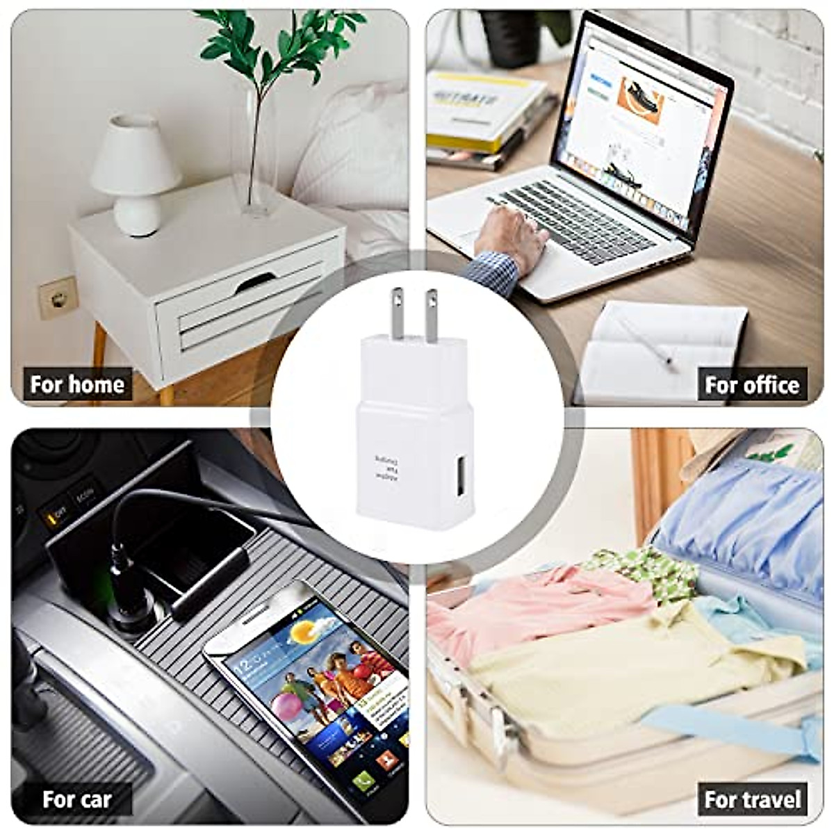 Fast Charger with USB Type C Cable 10ft for Samsung Galaxy S10/S10e/S10 Plus/S9/S9 Plus/S8/S8 Plus/A13/S23/A30/A31/A32/A50/A51/A52/A53/Note 20/Note 10/Note 9/Note 8/S20/S20+/S21/S21+/S22 Ultra,2Pack