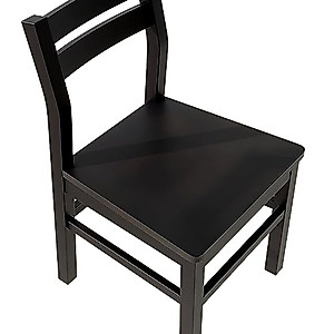 MengK Farmhouse 5-Piece Extendable Round Dining Table Set with Storage Drawers and 4 Dining Chairs,16" Removable Leaf, Espresso