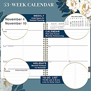 2024 Planner - Planner 2024, 2024 Weekly and Monthly Planner from Jan. 2024 - Dec. 2024, 8" x 10", Thick Paper, Spiral Bound, Flexible Cover