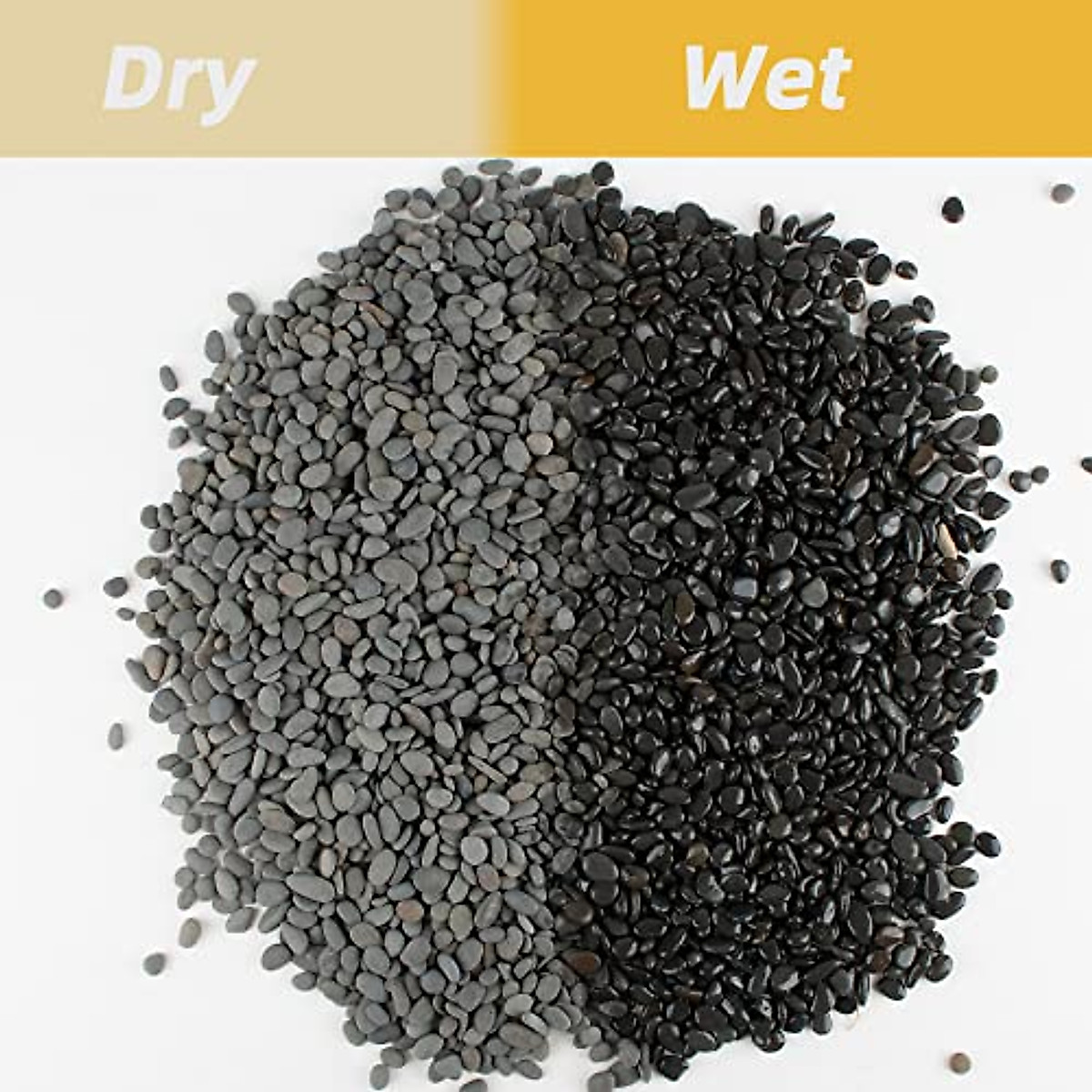 Black Rock, CJGQ 3lb River Rocks Pebbles for Plants Succulents, Decorative Outdoor Landscaping Garden Rocks, Natural Small Mexican Beach Pebbles Aquarium Rocks Gravel for Fish Tanks Vase Yard Decor