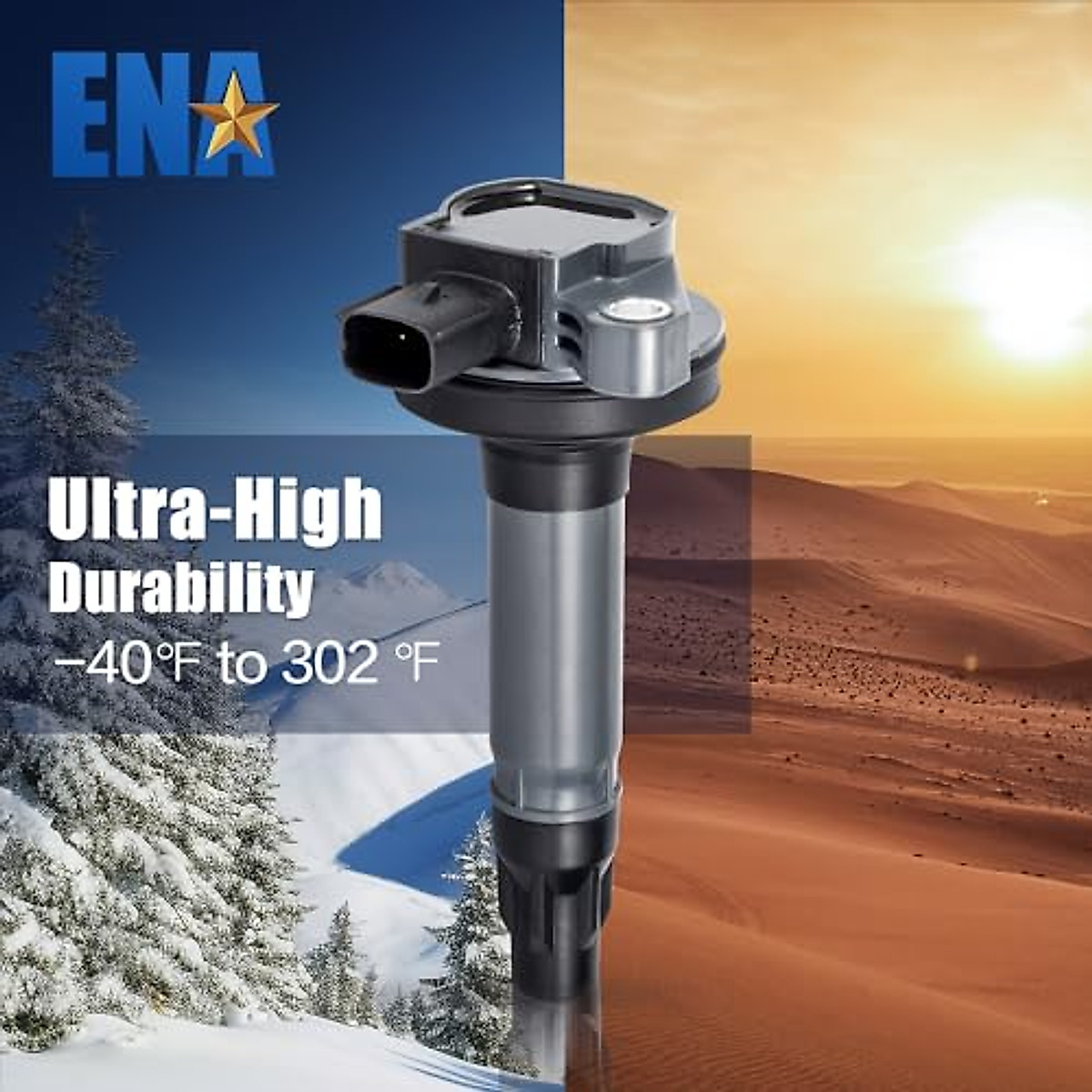 ENA Set of 6 Ignition Coil Pack for 3.5 3.7 V6 Compatible with Ford Mazda Edge Explorer F150 Taurus Flex Lincoln MKZ MKS MKX CX9 2007 2008 2009 2010 2011 2012 2013 2014 2015 2016 Coils for UF553 DG520