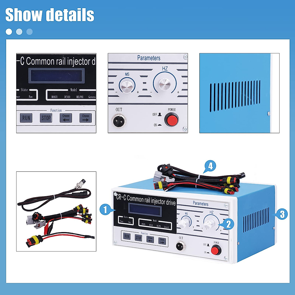 CR-C Common Rail Injector Tester Common Rail Injector Testing Machine Diesel Injector Drive Fuel Repair Tool (Standard)
