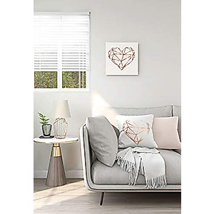 SUMGAR Throw Pillow Covers Pink Love Rose Gold White Pillowcase Teen Girls Geometric Cushion Case for Sofa Couch Bed Living Room Bedroom Office Set of 2, to Mom,18 x 18 inch