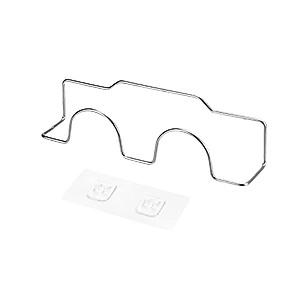 uxcell Wall Mounted Shoe Rack, 255x55x65mm Adhesive Hanging Organizer Single Layer for Door, Bathroom