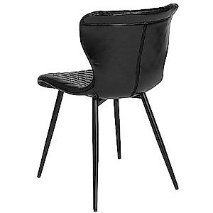 Flash Furniture Bristol Contemporary Upholstered Chair in Black Vinyl