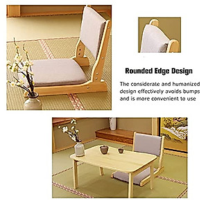 GGCG Tatami Chair Accent Furniture,Foldable Meditation Floor Chair, Living Room Chair Floor Seat, Portable Japanese Legless Chair,Lazy Sofa for Bay Window Meditation Reading,Balny Chair with Cushion