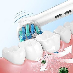 WuYan 16pcs Replacement Brush Heads Compatible with Oral b Electric Toothbrush, Angled Bristles for Deeper Plaque Removal