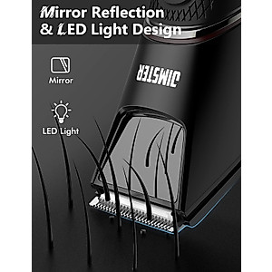 Body Trimmer for Men, [No Nicks, No Cuts] Electric Groin Hair Trimmer, No-Nick Guides Ceramic Blade Heads, Waterproof Wet Dry Clippers for Body, Cordless Male Pubic Trimmer with Lighting Mirror