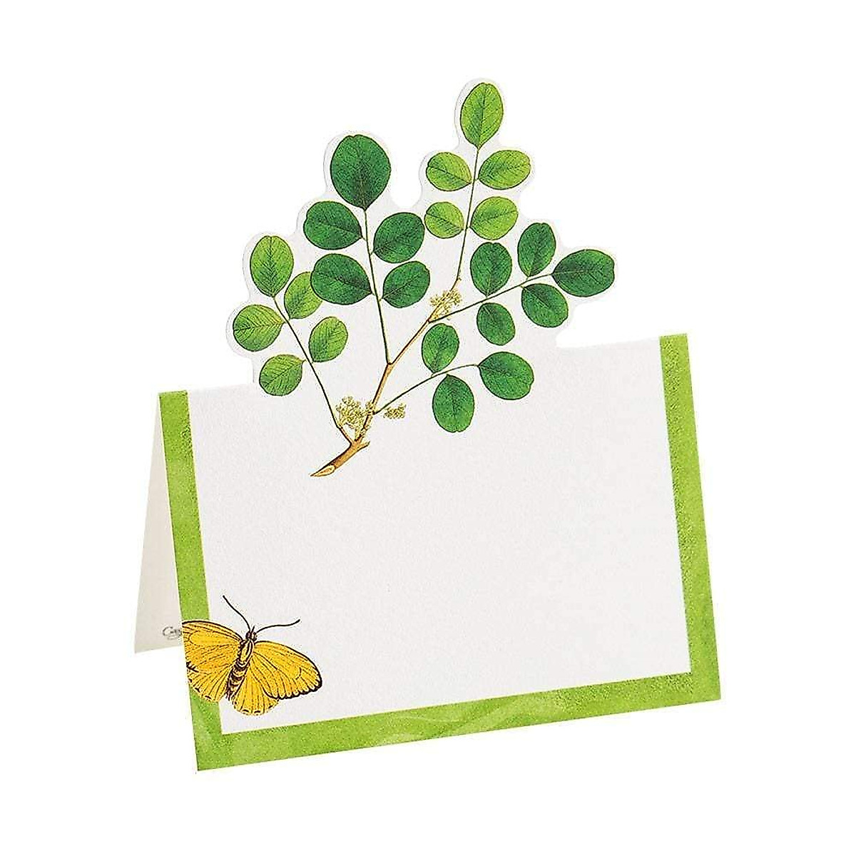 Caspari Coromandel Garden Die-Cut Place Cards in Ivory - Set of 8