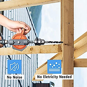 Hand Drill Akamino Powerful and Speedy Manual Hand Drill With Anti Slip Handle and S/S cast 5 Pieces Jaw Chucks for Wood Plastic Acrylic