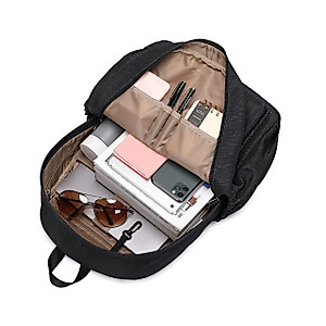 Joymoze Stylish Shimmer Cat Ears Cute School Backpack Set for Teen Girl Black