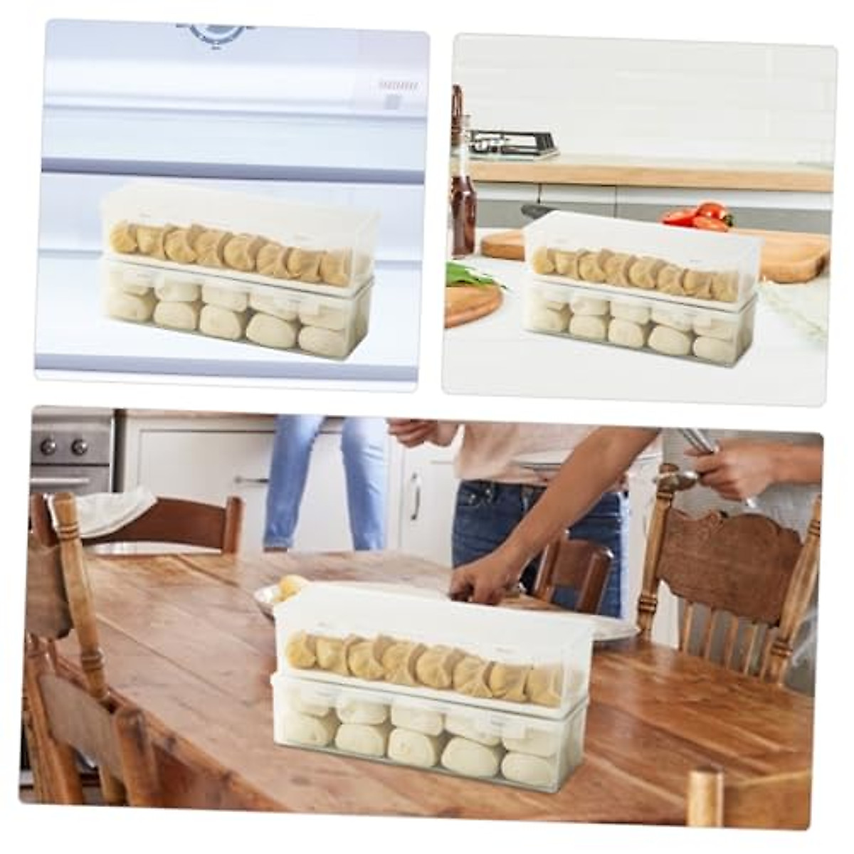 GREENADSCAPE Food Storage Containers Dividers Pasta Food Storage Box Sealing Food Boxes for Refrigerator