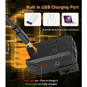 QR-Laser Dual Green Purple Laser Sights with Removable Rail Adapters, Duo-Laser Combo for Pistols with Picatinny Rail Mount, Rechargeable with USB Charging Cable