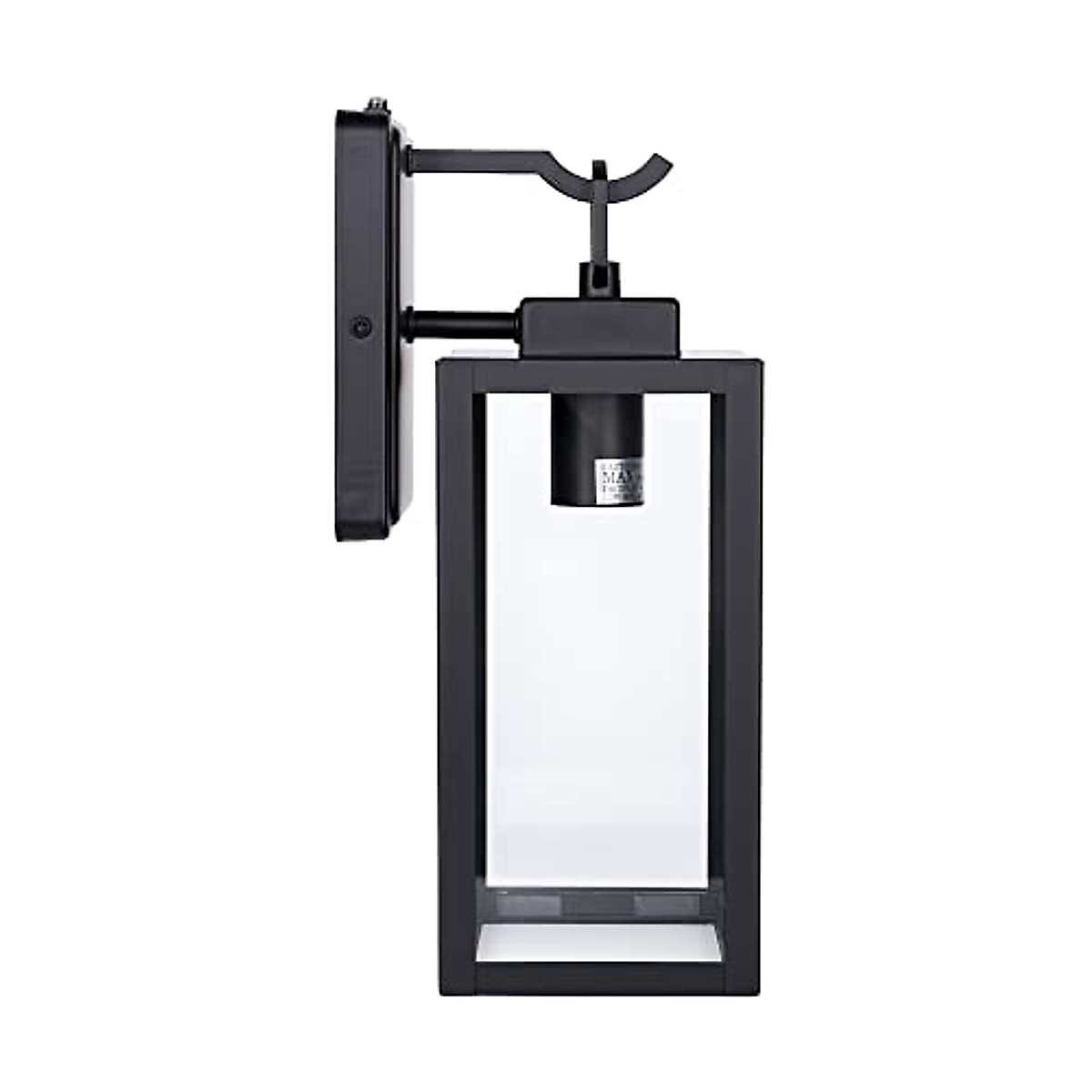 YoonLIT SMARTLIFE Dusk to Dawn Outdoor Wall Lantern, Wall Sconce as Porch Light Fixtures, Anti-Rust Galvanized Housing Plus Clear Glass, Bulb NOT Included, Black, 2-Pack