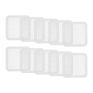 YUELER 10pcs Disposables Shower Drain Hair Catcher Stickers for Floor Drain Bathtub Bathroom Kitchen Filter Screen Stopper