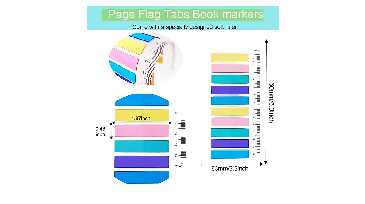 1750 Pcs Sticky Tabs Set for Organizing & Highlighting