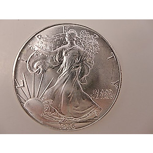 1986 American Eagle 1 oz. Silver Minor Spots/Toning First year of issue. Dollar Brilliant Uncirculated