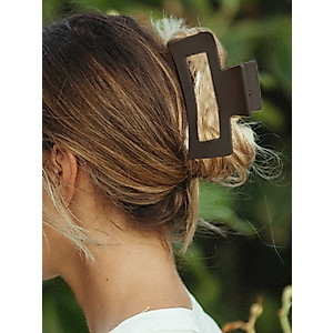 6Pcs Medium Hair Claw Clips for Thick Thin Fine Long Hair, Large Cute Neutral Matte Non Slip Hair Clips Strong Hold for Women Girls(6 Pack)