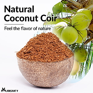 JONSΛNTY 3L Natural Coconut Coir Bedding, Small Animal Bedding for Hamster, Reptile, Tortoise, Frogs, Snakes, Hermit Crabs, Burrowing Animals, Clean, Cozy, Odor Control, Absorbent, for Cage, Terrarium
