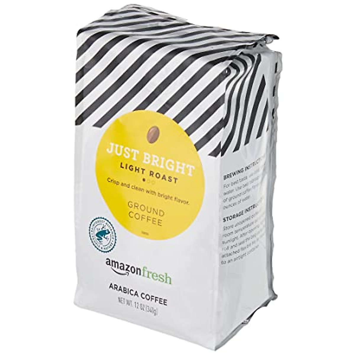AmazonFresh Just Bright Ground Coffee, Light Roast, 12 Ounce