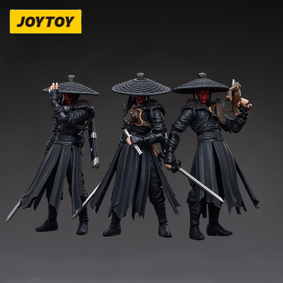 JOYTOY 1/18 Action Figure Dark Source Jiang Hu Chost Gate Assassin Collectible Military Model(Set of 3 Figures)