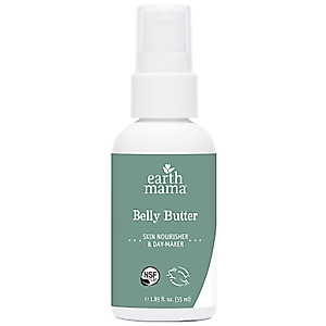 Earth Mama A Little Something for Mama-to-Be Gift Box | Maternity Safe Skin Care Set, Expecting and New Mom Gifts, Organic Body Wash, Belly Butter, Belly Oil, Deodorant and Lip Balm, 5 Pieces