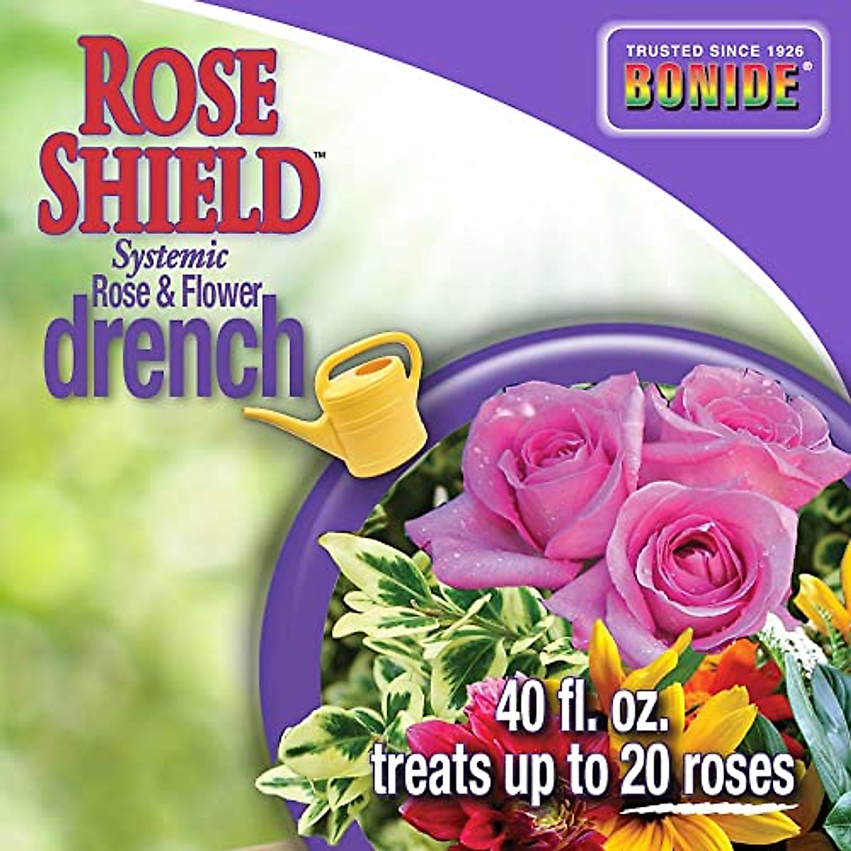 Bonide Rose Shield Systemic Rose & Flower Drench, 40 oz Ready-to-Use Long Lasting Disease & Insect Protection