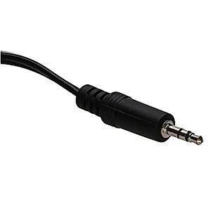 kenable 3.5mm Stereo Jack Plug to Twin 3.5mm Mono Sockets Audio Cable 15cm (~6 inch)