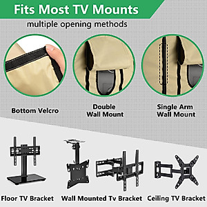 WEIMELL Outdoor Tv Cover for 40 to 43 Inch Weatherproof Waterproof Outside Tv Covers Outdoor 43 Inch Flat Screen TV with Remote Control Pocket 39''W X 25''H X 5.5''D for 40''- 43'' LCD LED