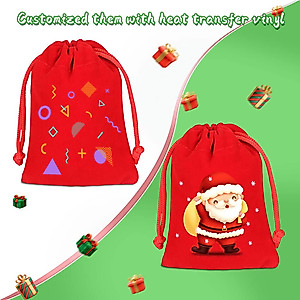 Shintop 10 Pack Velvet Drawstring Bags for Christmas Wedding Gift Bags Velvet Cloth Jewelry Pouches (2.75” x 3.54” , Red)