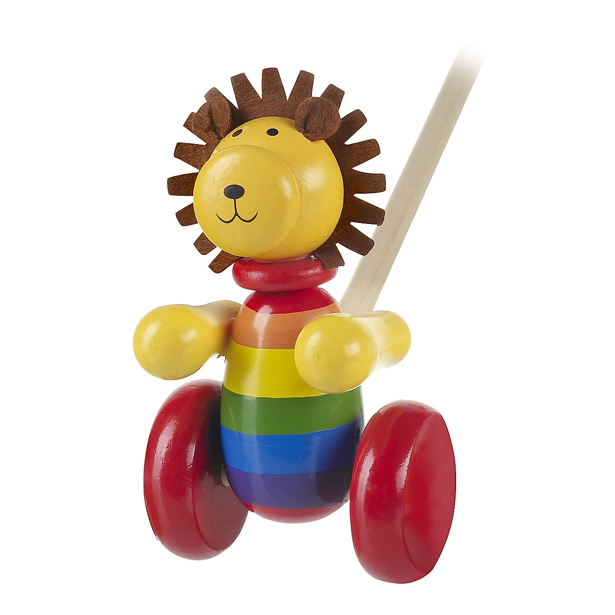 Orange Tree Toys - Lion - Wooden Push Along