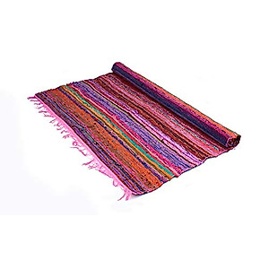 Handmade Braided Chindi Rug, Rag Rug, Area Rug, Carpet Rug, Runner Rug 3x5 Foot, 4x6 Foot, 5x7 Foot, Carpet Area Rug (3x5 Ft (36x60 Inch))