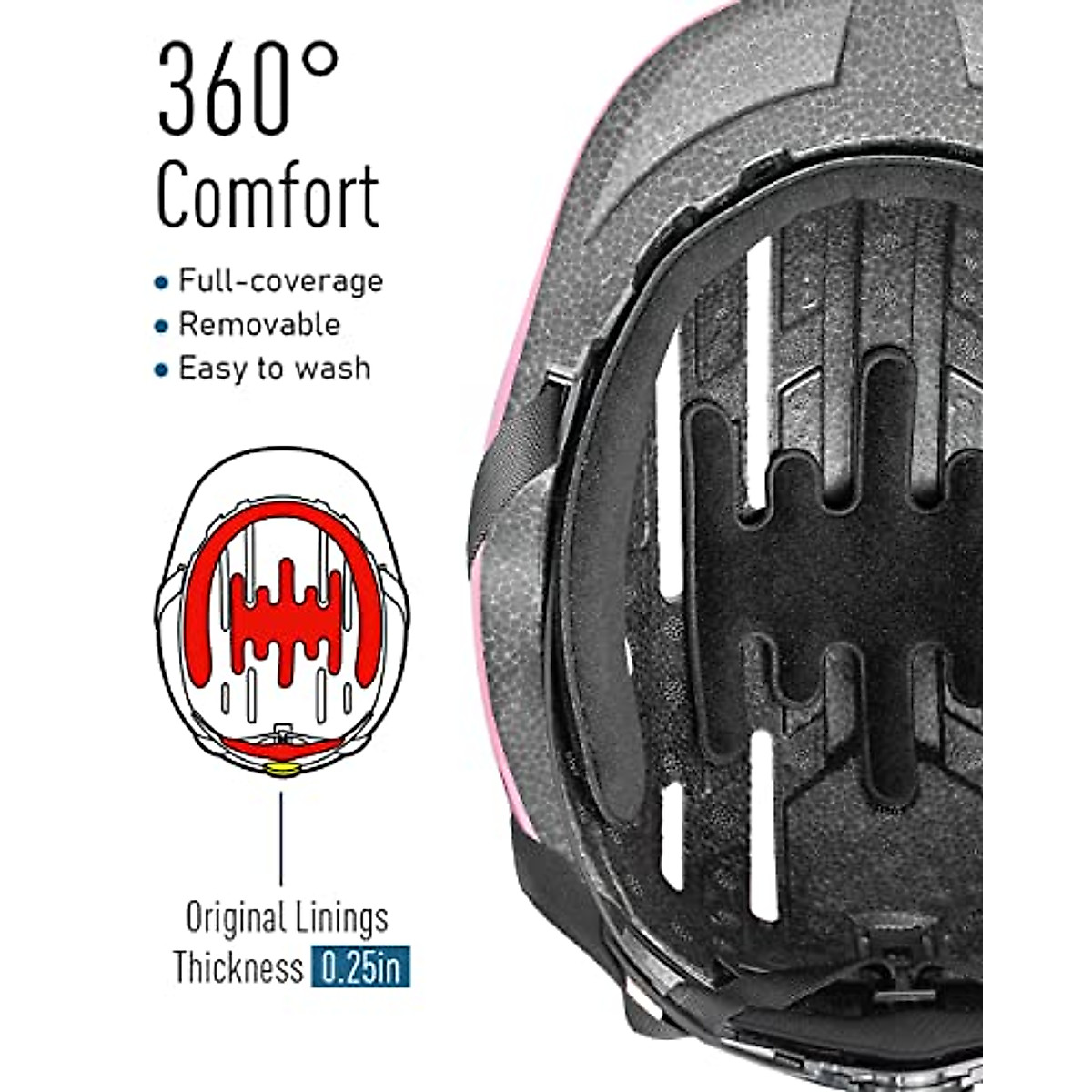 Bike Helmets for Adults Men Women,Mens/Womens Cool Bicycle Helmet with Magnetic Rear LED Light,Youth Boys/Girls Helmet (Shiny Aqua,M)