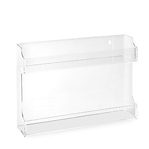 Huang Acrylic Clear Two Shelf Spice Rack Organizer, Cabinet Mount Potential