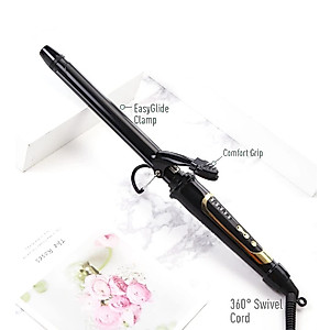 abp 1 Inch Curling Iron with Ceramic Barrel, Instant Heat up to 450°F, Waving Style Tool for Long/Medium Hair and Women