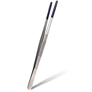 Laja Imports 8" Steam Tweezer Rubber Tips Steamer Ultrasonic Pvc Coated Non Marring Tips S.S. for Educational Use
